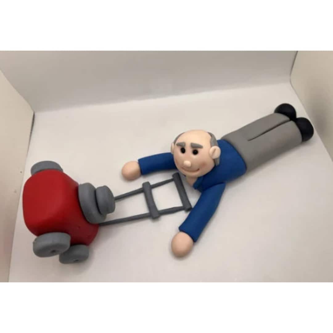 Gardening Cake Topper, Gardener Cake Topper, Mower Cake Topper, Mowing ...