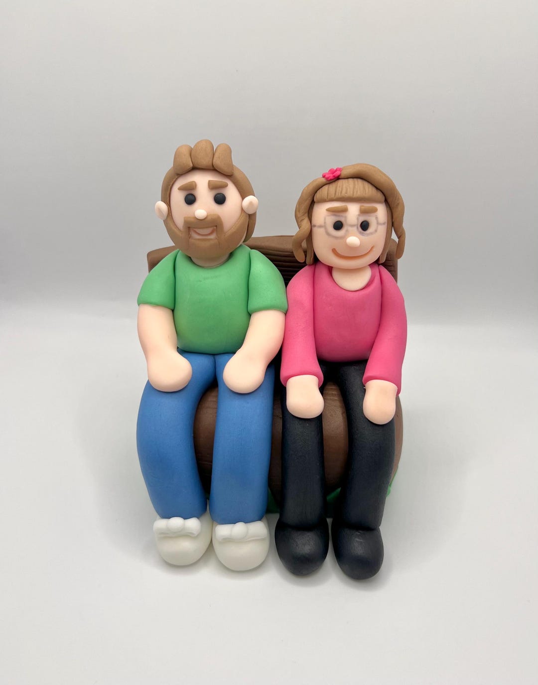 Personalised Couple Cake Topper, Personalised Person Cake Topper, Bench ...