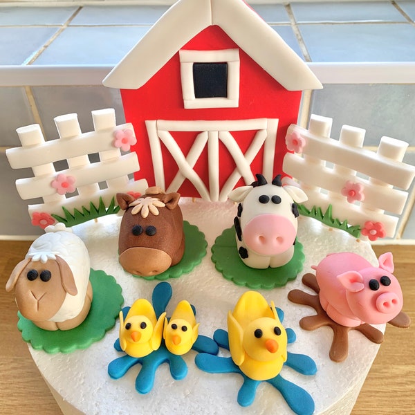 Farm Cake Topper - Etsy