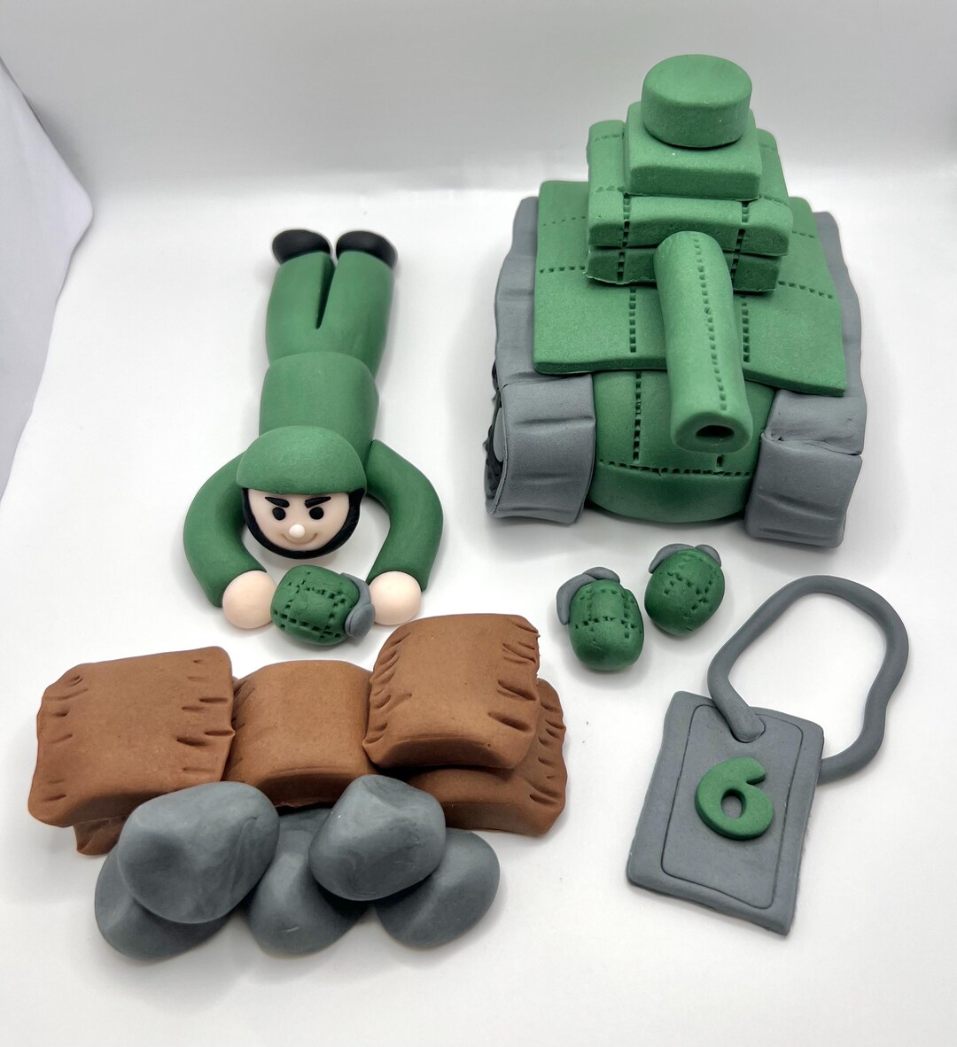 Army Cake Toppers, Soldier Cake Topper, Army Tank Cake Topper, Handmade ...