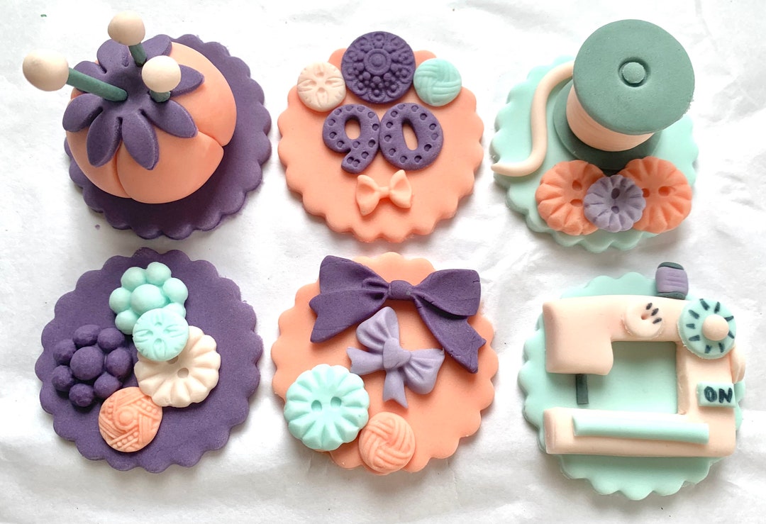 Sewing Cake Topper, Knitting Cake Topper, Crafting Cake Topper ...