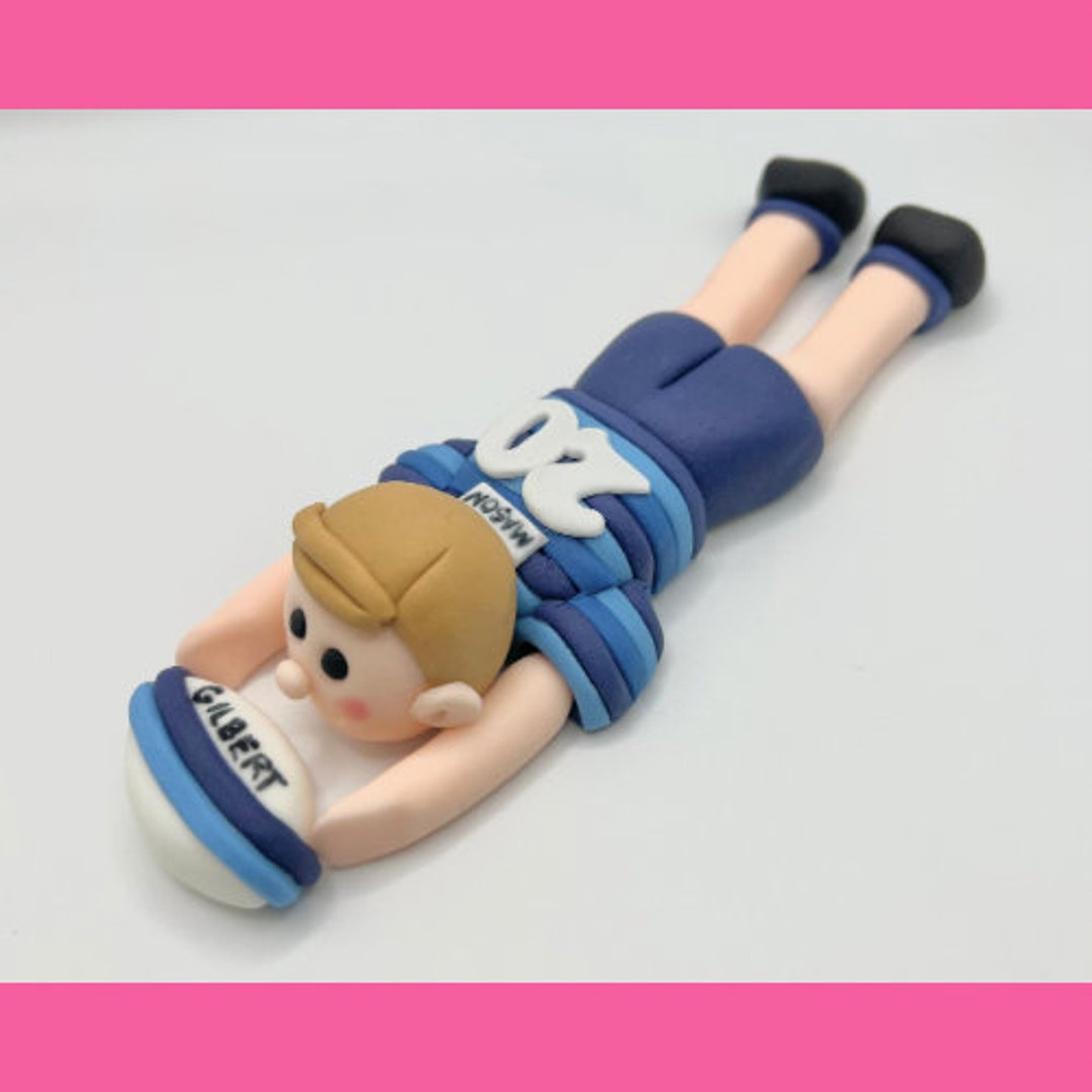 Rugby Cake Topper, Rugby Player Cake Topper, Exercise Cake Topper ...