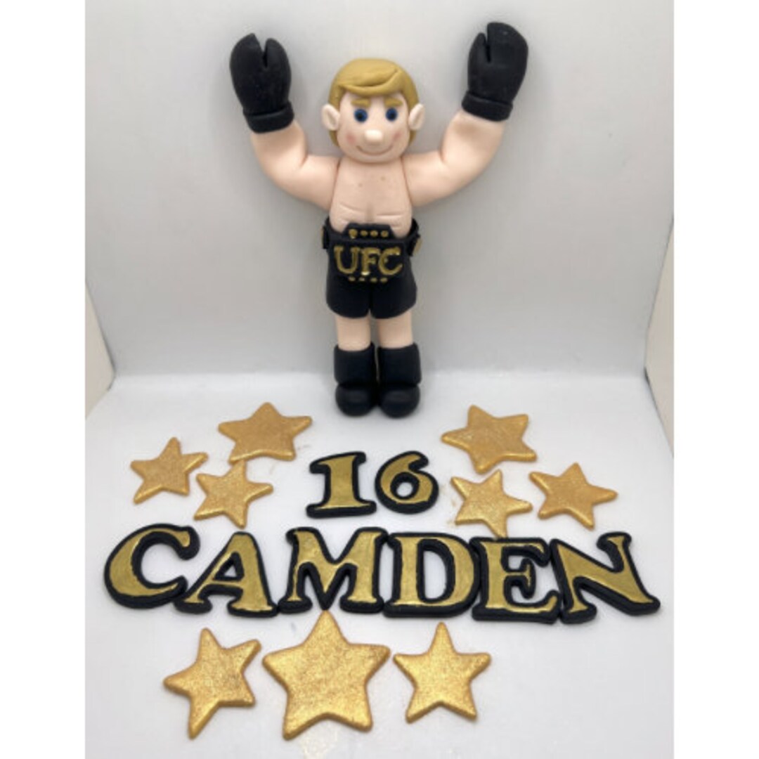UFC Cake Topper, MMA Cake Topper, Wrestling Cake Topper, Handmade ...