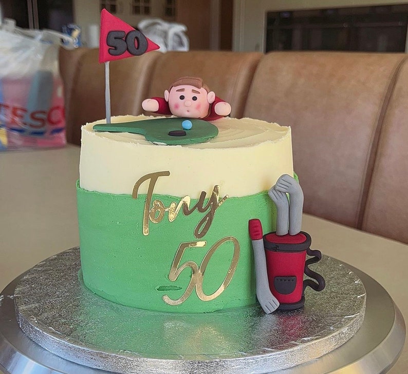 Golf Cake Topper, Golfing Cake Topper, Sport Cake Topper, Handmade ...