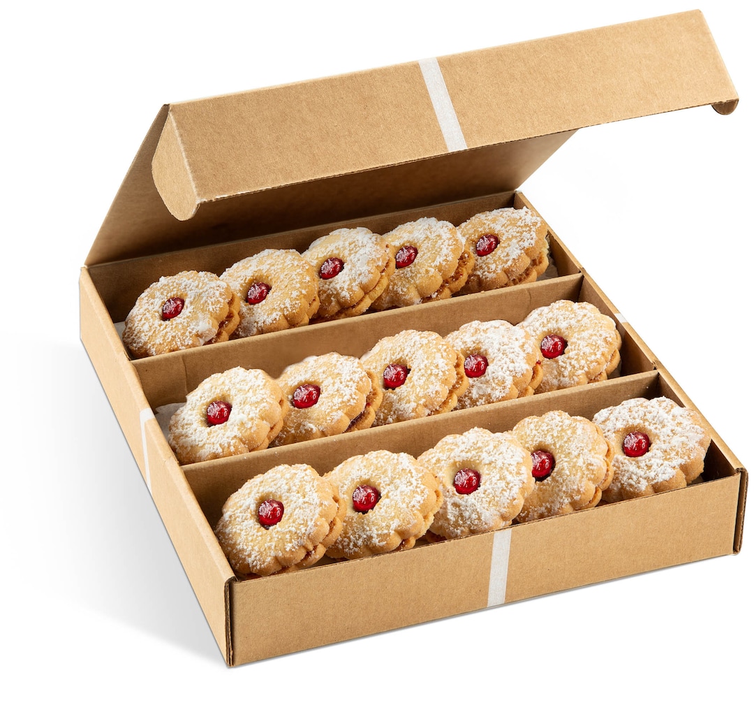 Linzer Tart Cookie Gift Box | Shortbread Linzer Tart Cookies With ...