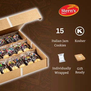 Cookie Gift Basket | 15 Italian Shortbread Cookies Individually Wrapped ...
