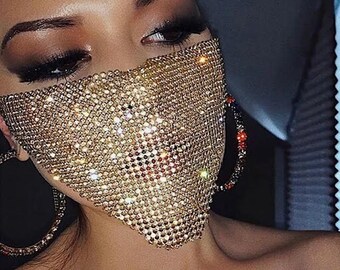 Rhinestone Face Jewelry | Etsy