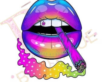 Dripping Lips With Joint Svg File Smoking Joint Svg Lips Svg Lips ...