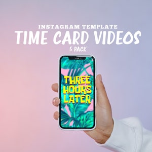A Few Moments Later Video Time Card 5 Pack Instagram/tiktok Template - Etsy