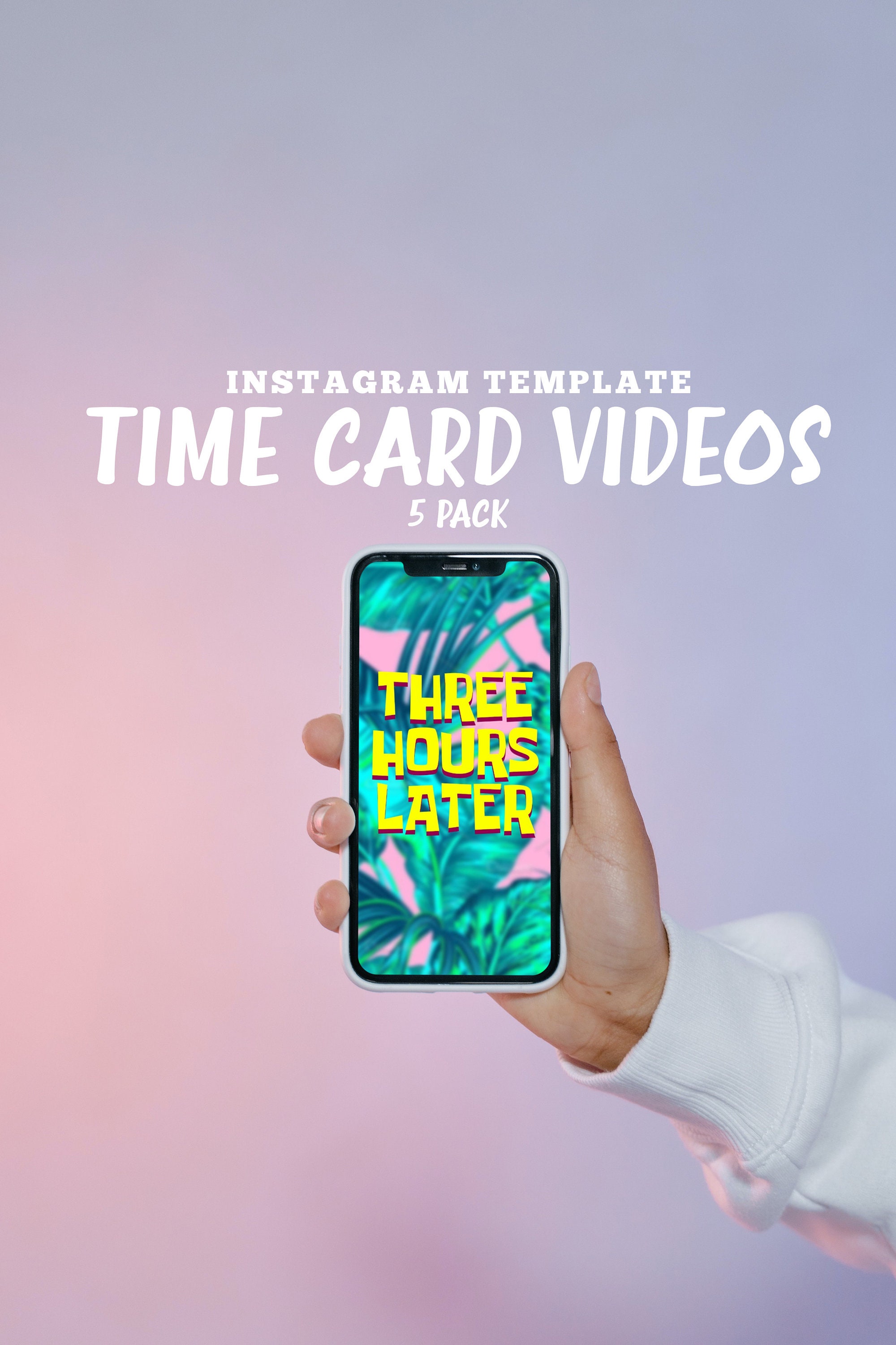 A Few Moments Later Video Time Card 5 Pack Instagram/tiktok Template - Etsy