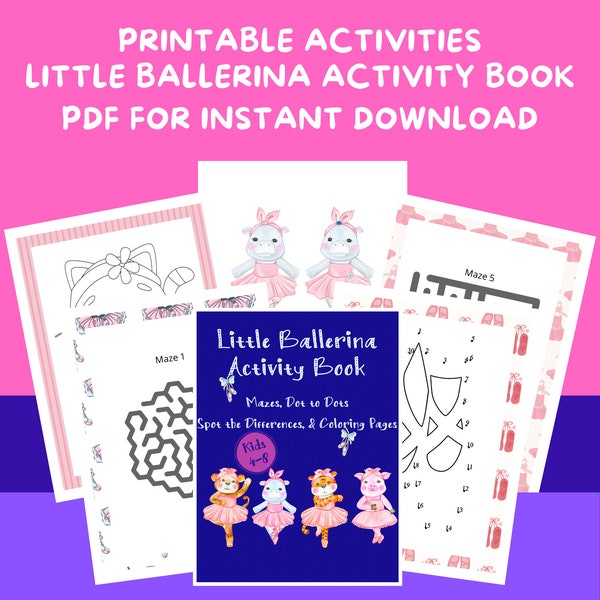 Ballerina Activity Sheet - Etsy