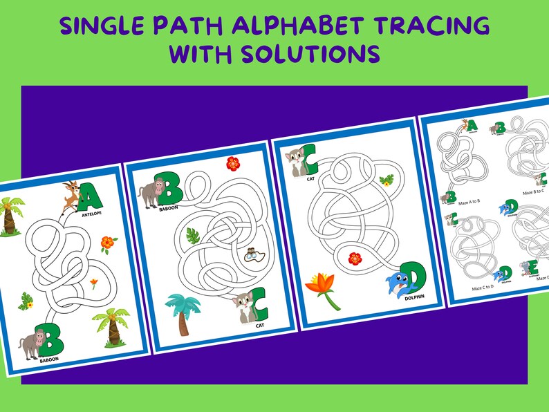 Hojas de trabajo imprimibles para escribir letras y trazar rutas ...