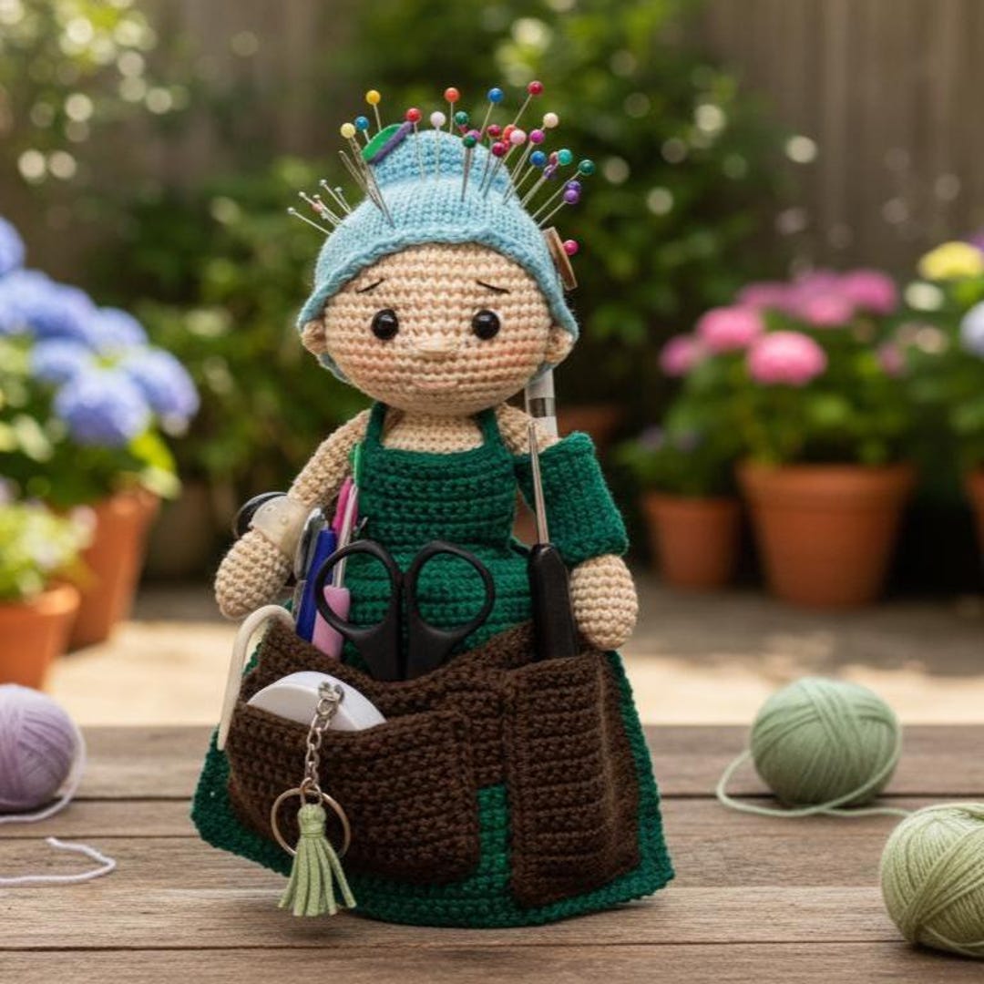 Caddy Doll Crochet Pattern PDF | Amigurumi Organizer Doll | Functional ...