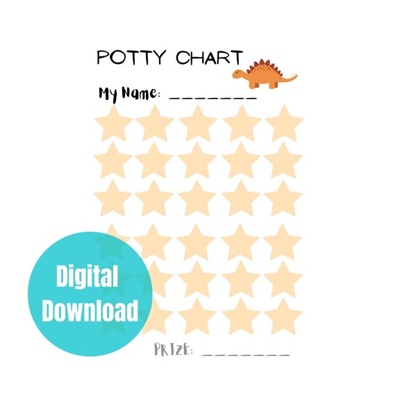 Kids Potty Training Chart Kids Reward Chart Printable | Etsy