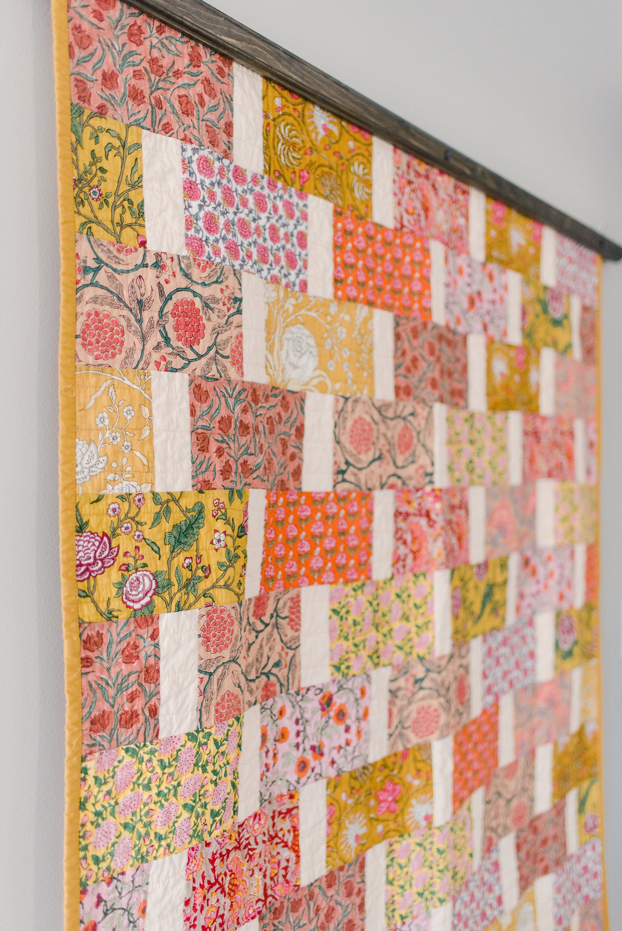 Handmade Throw Quilt in Gold and Orange — Lifting Limits Quilting