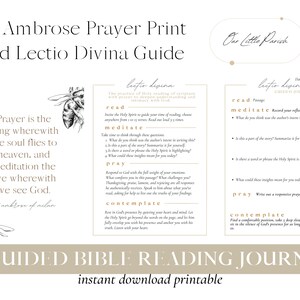 Lectio Divina Prayer and Reading Bible Journaling Pages | St. Ambrose ...