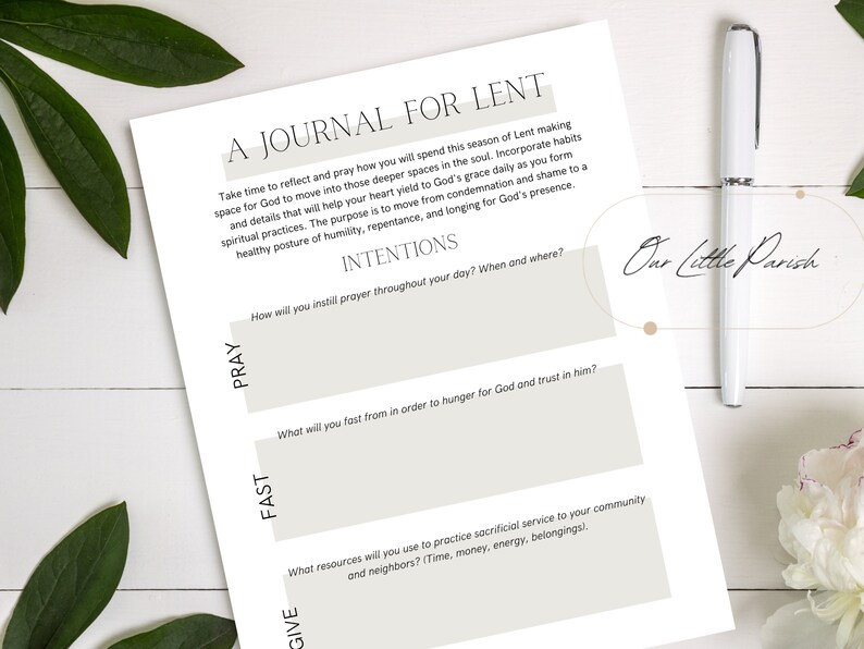 Lent Prayer Journal | Bible Devotional Lent | Ash Wednesday | Easter - Etsy