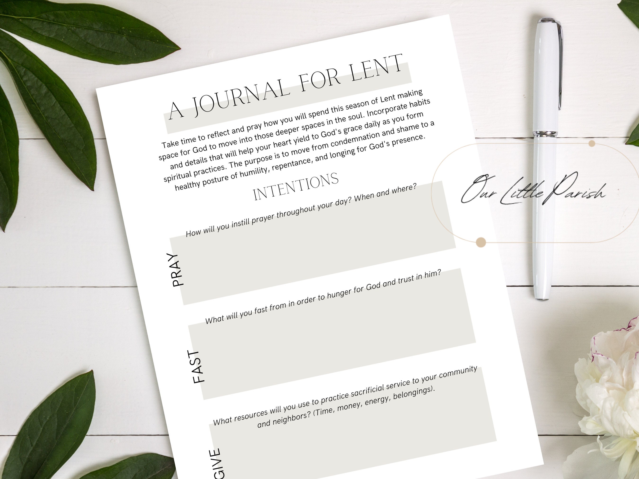 Lent Prayer Journal | Bible Devotional Lent | Ash Wednesday | Easter - Etsy