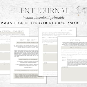 Lent Prayer Journal | Bible Devotional Lent | Ash Wednesday | Easter - Etsy