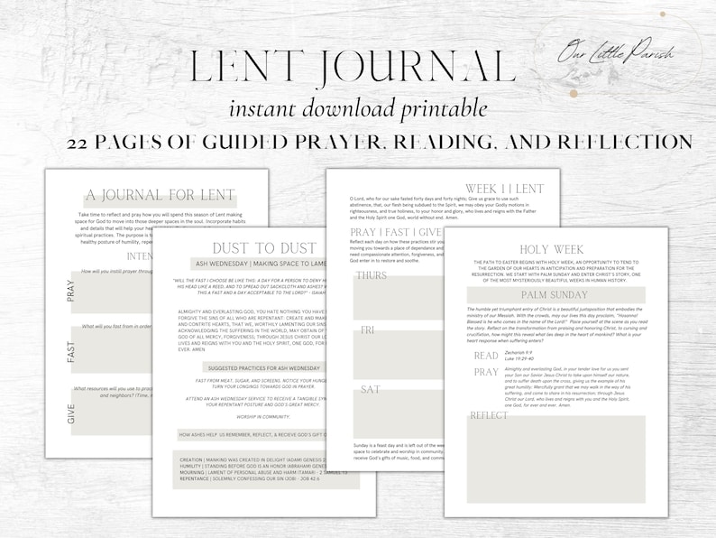 Lent Prayer Journal | Bible Devotional Lent | Ash Wednesday | Easter - Etsy