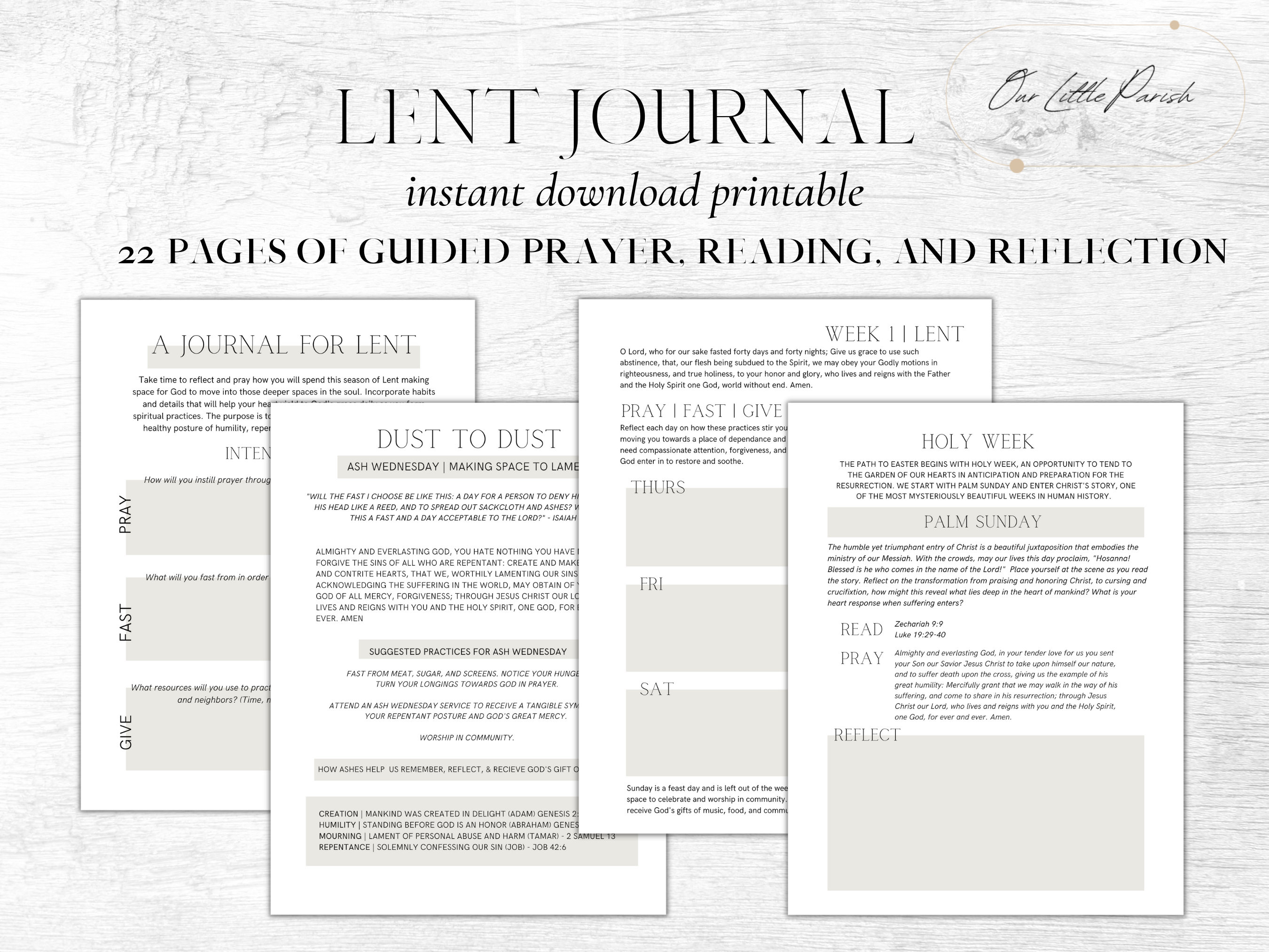 Lent Prayer Journal | Bible Devotional Lent | Ash Wednesday | Easter - Etsy