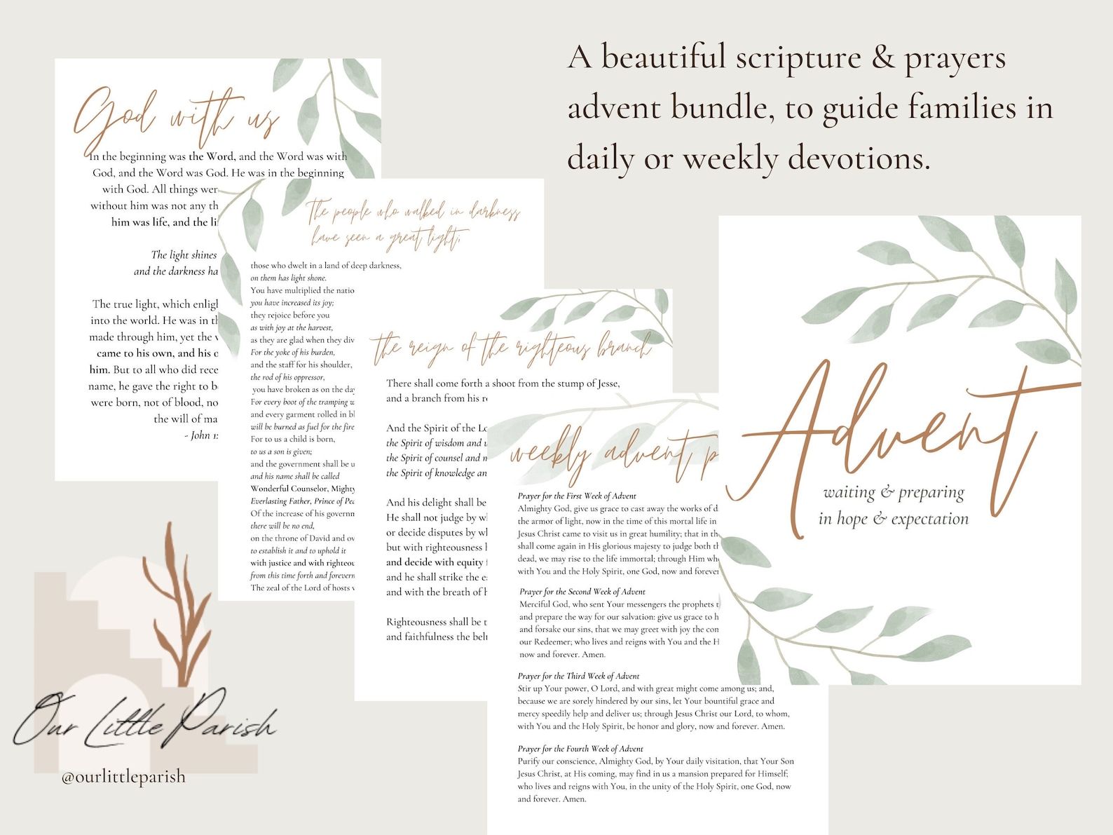 Advent Prayer and Scripture Printable Bundle - Etsy