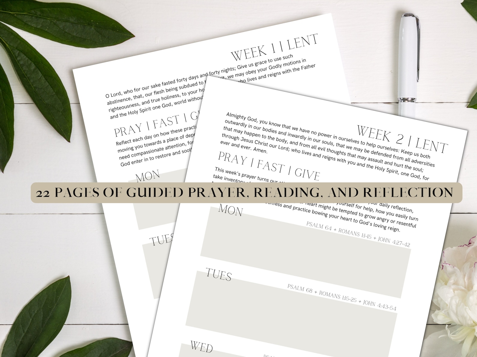 Lent Prayer Journal | Bible Devotional Lent | Ash Wednesday | Easter - Etsy