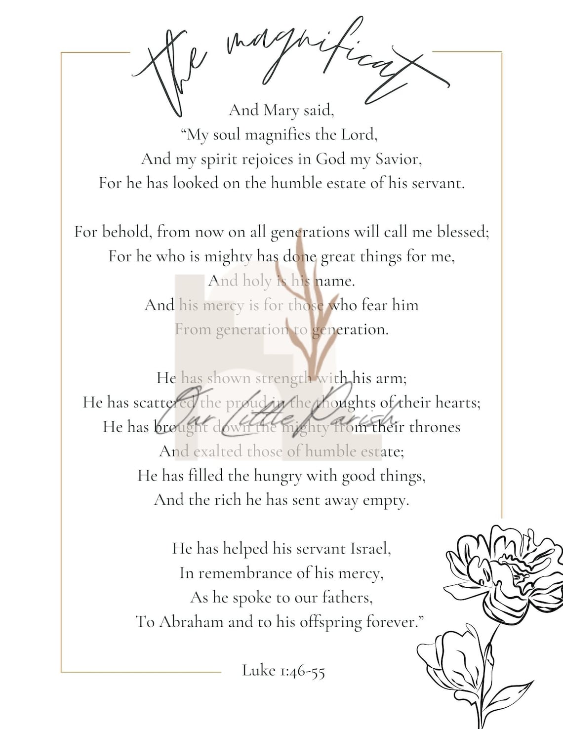 The Magnificat Scripture Downloadable Printable - Etsy