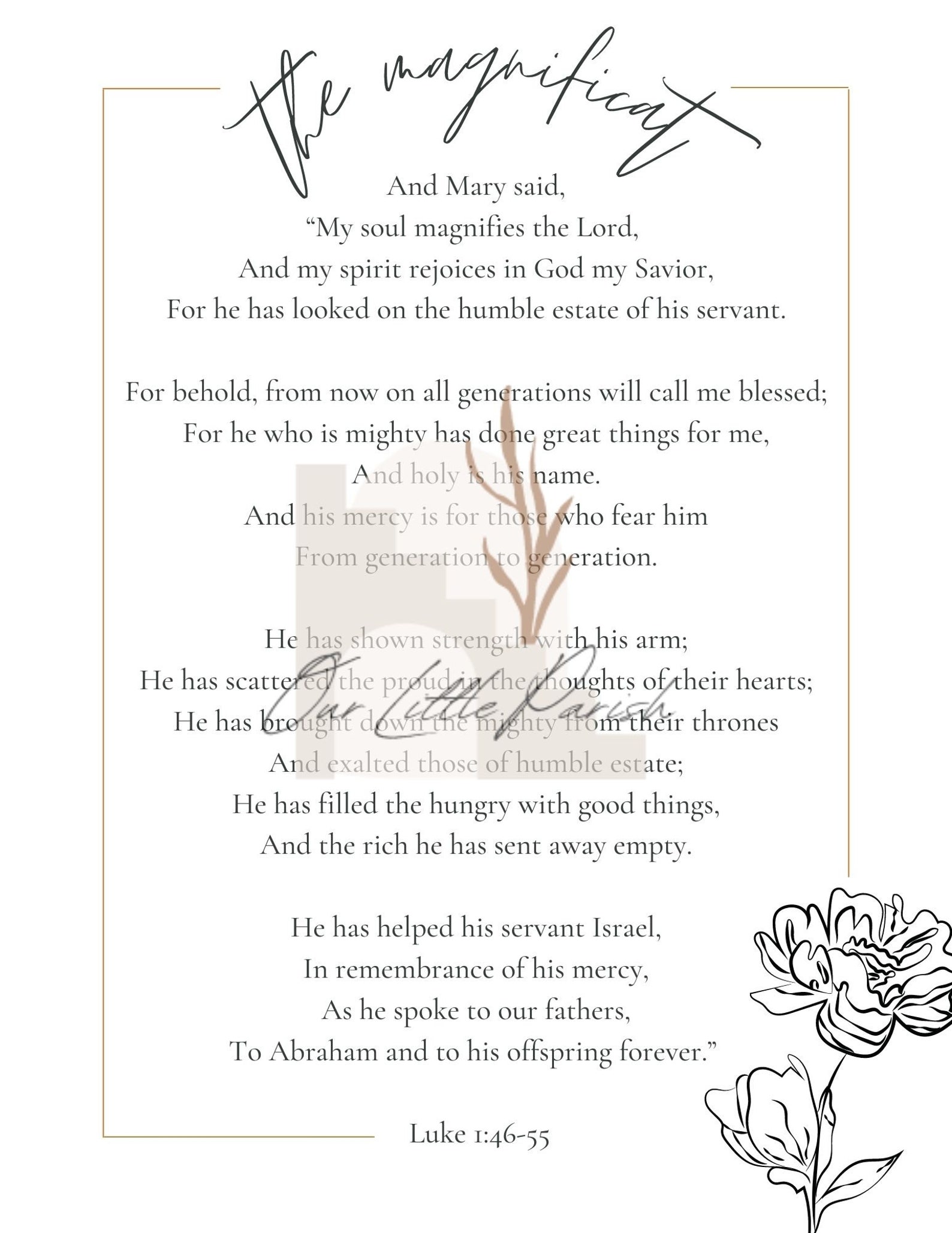 The Magnificat Scripture Downloadable Printable - Etsy