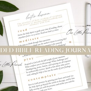 Lectio Divina Prayer and Reading Bible Journaling Pages | St. Ambrose ...