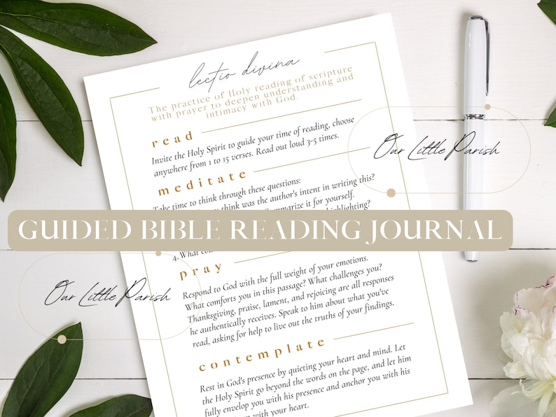 Lectio Divina Prayer and Reading Bible Journaling Pages | St. Ambrose ...