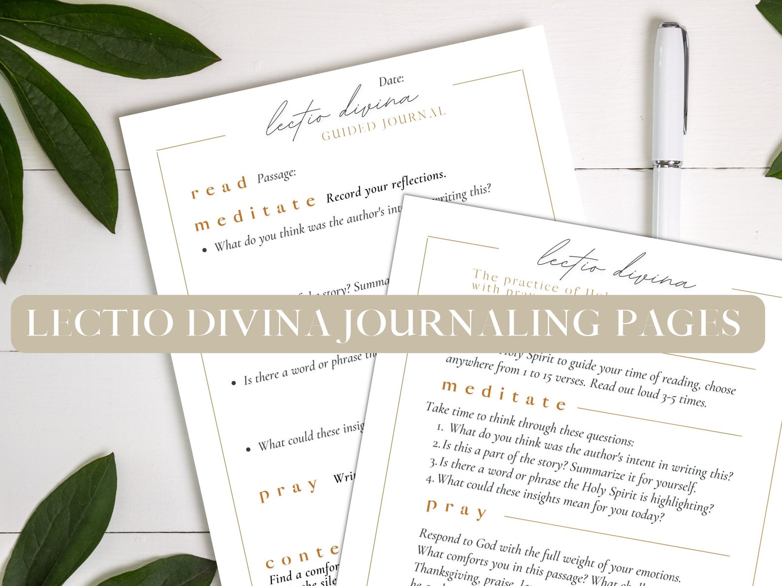 Lectio Divina Prayer and Reading Bible Journaling Pages | St. Ambrose ...