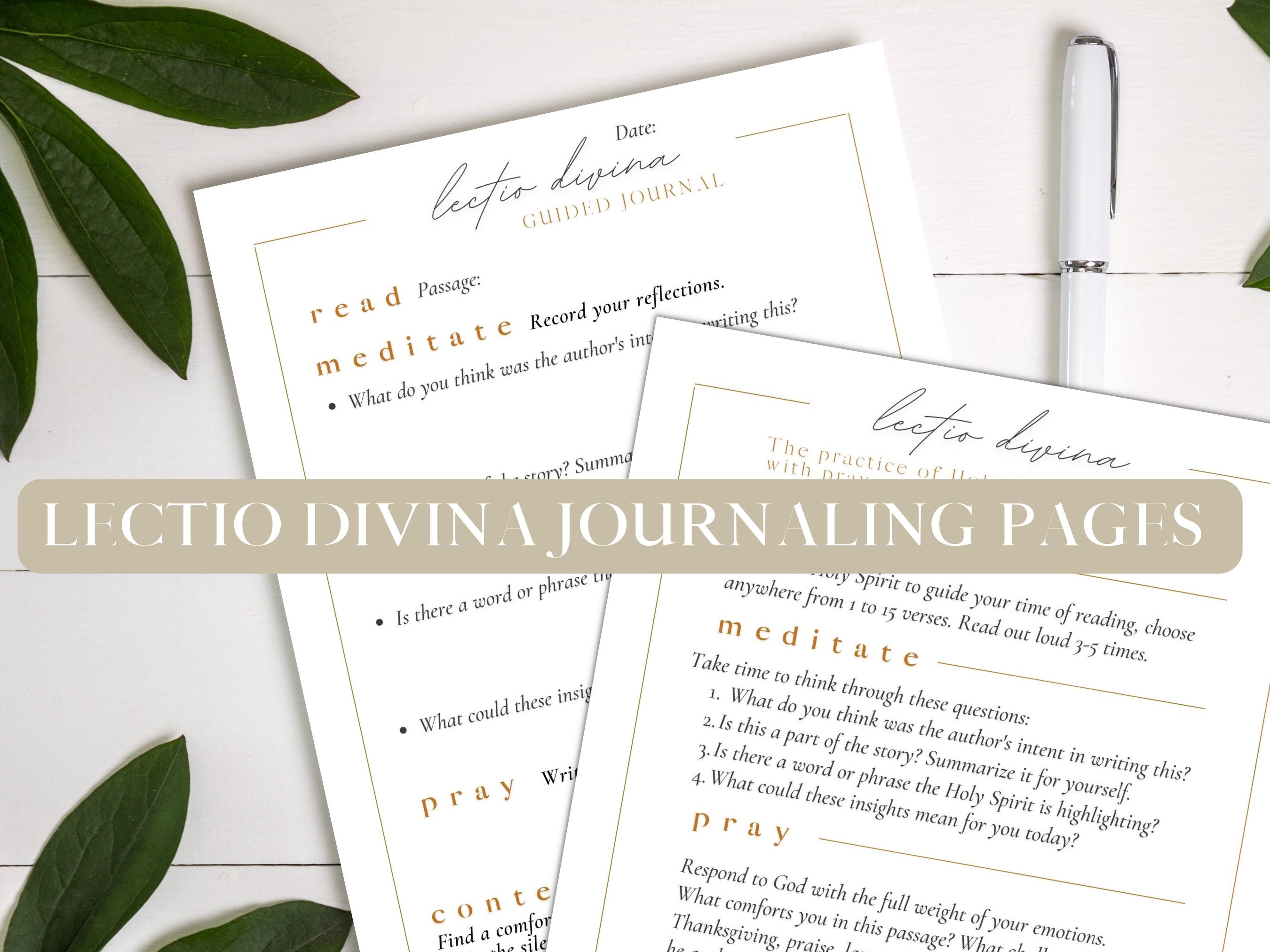 Lectio Divina Prayer and Reading Bible Journaling Pages | St. Ambrose ...