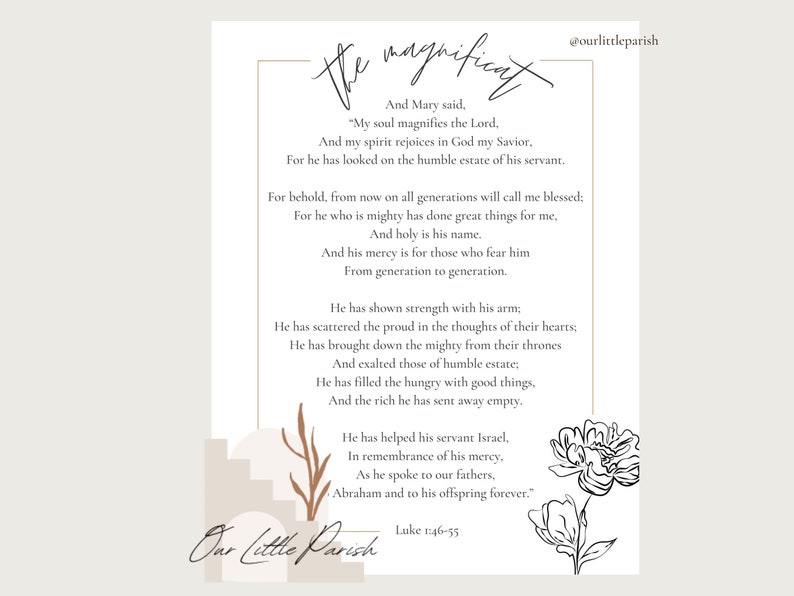 The Magnificat Scripture Downloadable Printable - Etsy