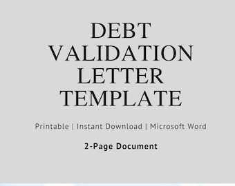 Debt Verification Letter Template, Credit Verification Letter, Loan ...