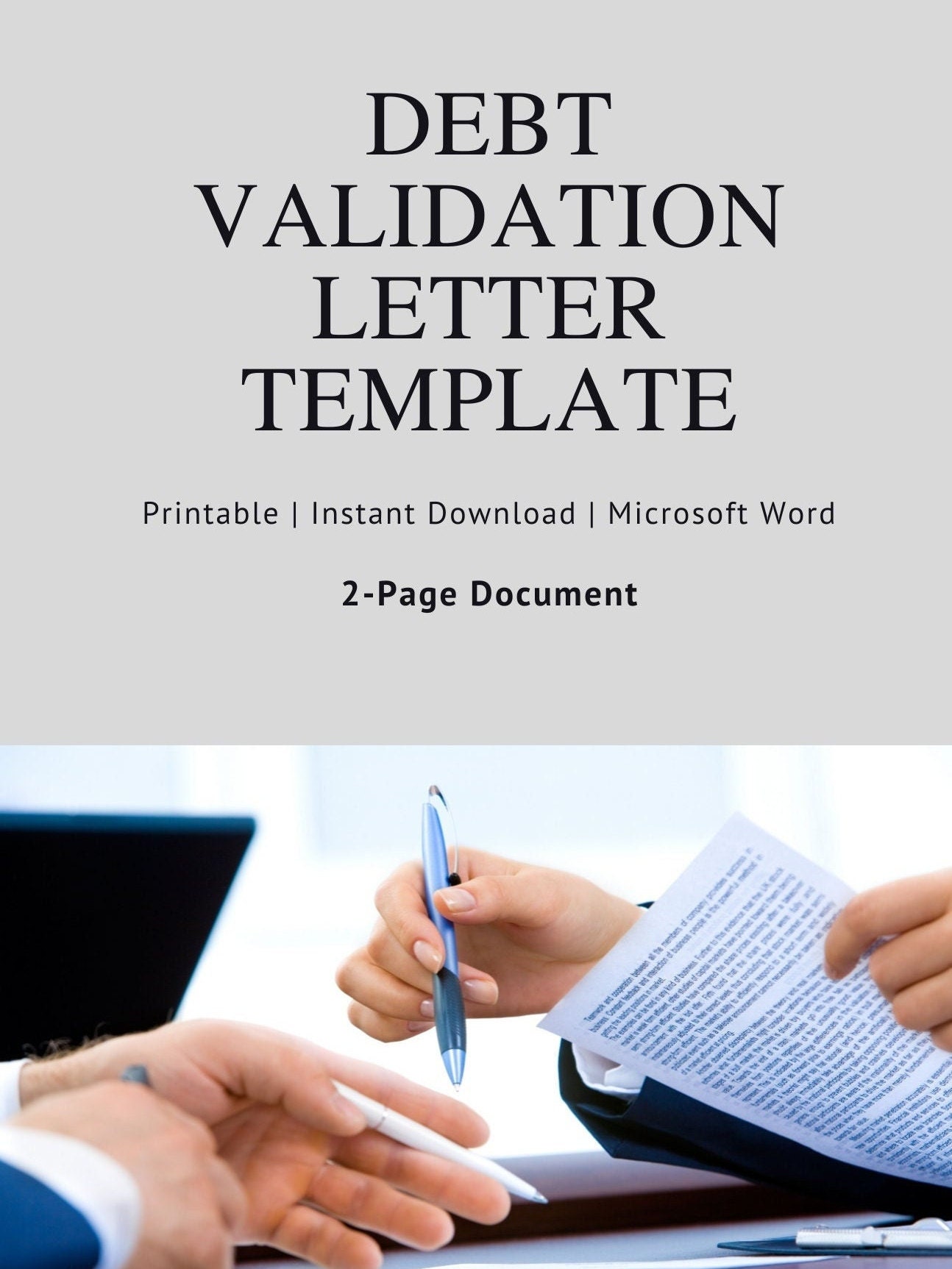 Debt Validation Letter Template - Etsy
