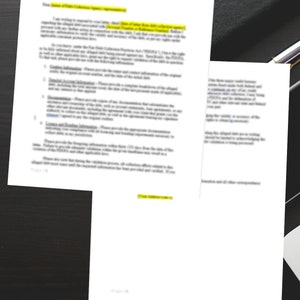 Debt Validation Letter Template - Etsy