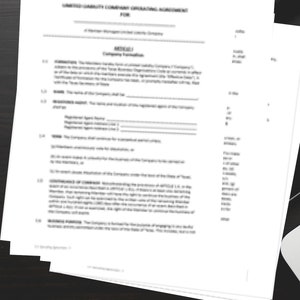 Texas LLC Operating Agreement Template - Etsy