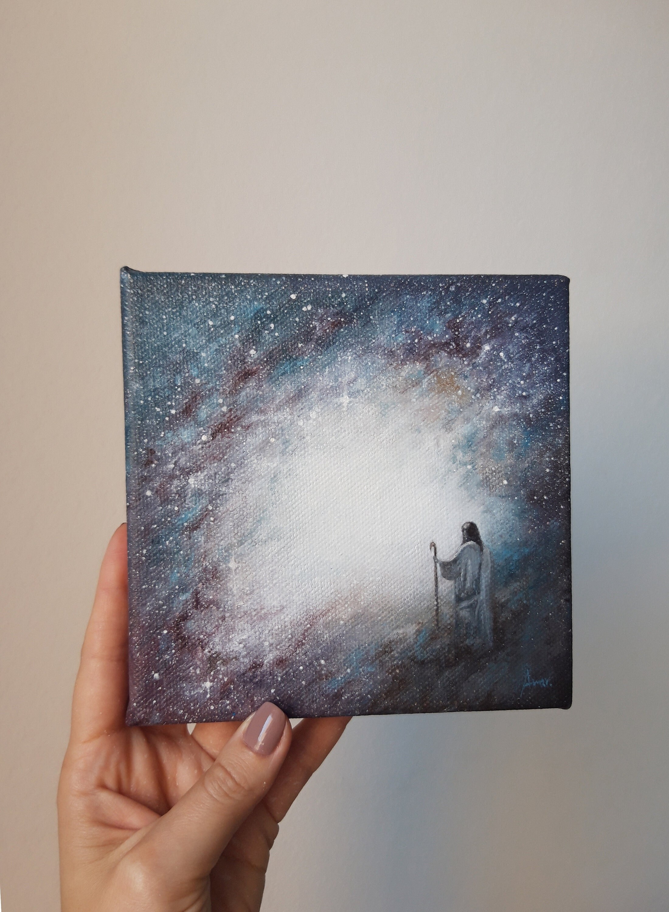 Jesus Painting, Jesus in Space, Universe Painting, Jesus in Universe ...