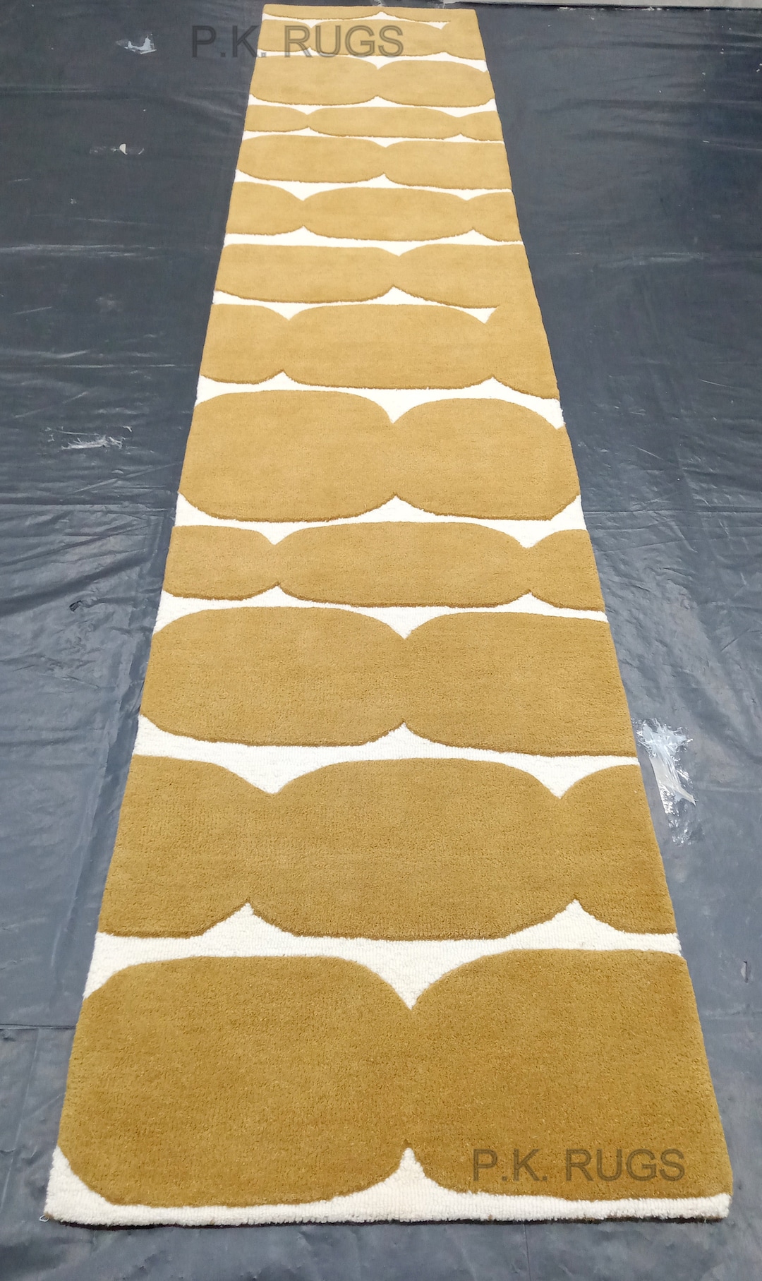 Home Decor Gold Modern Geometric Runner Rug,hand Tufted Rug.beautiful ...