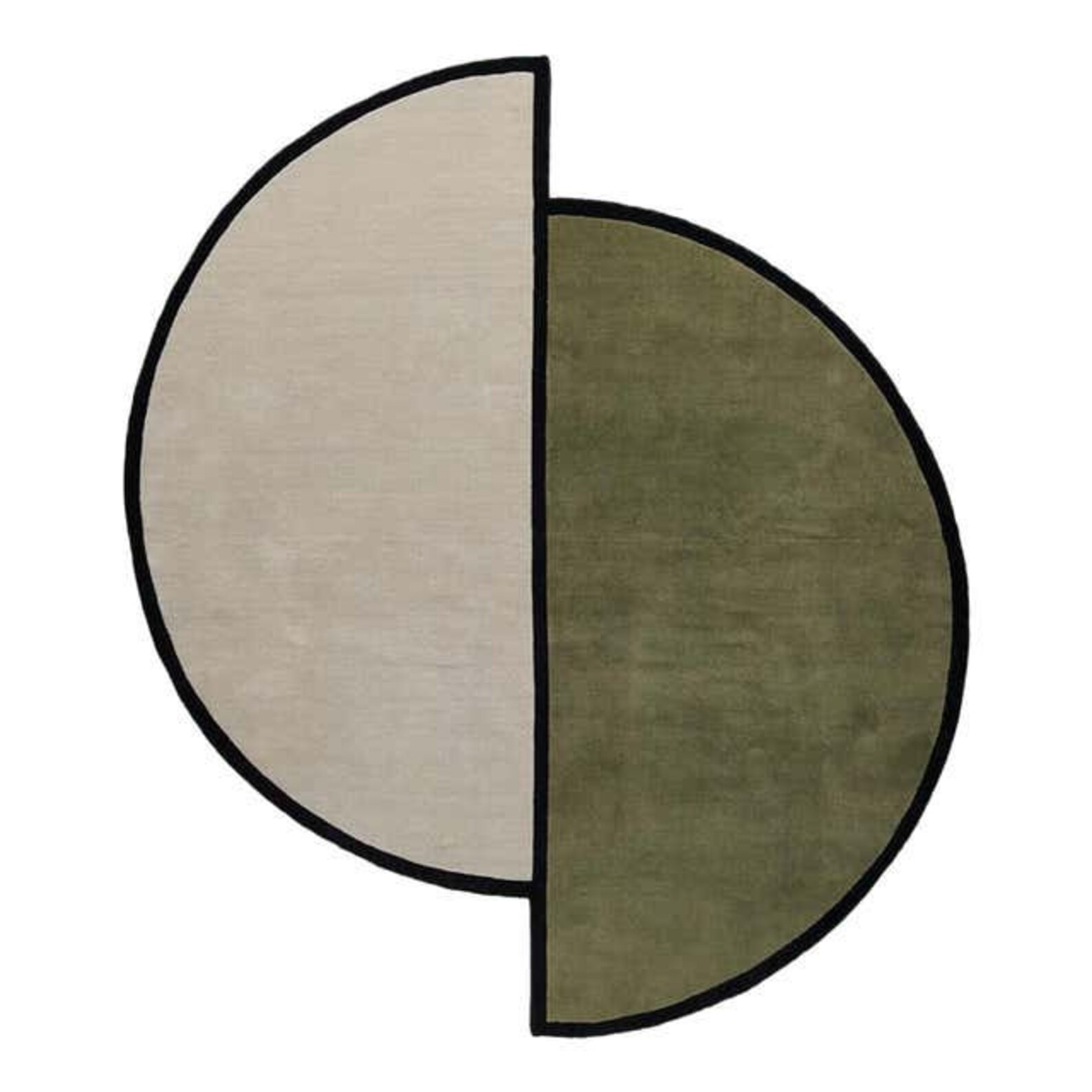 Green Shaped Round Hand Tufted Rug Cut Pile Rugwool Round - Etsy