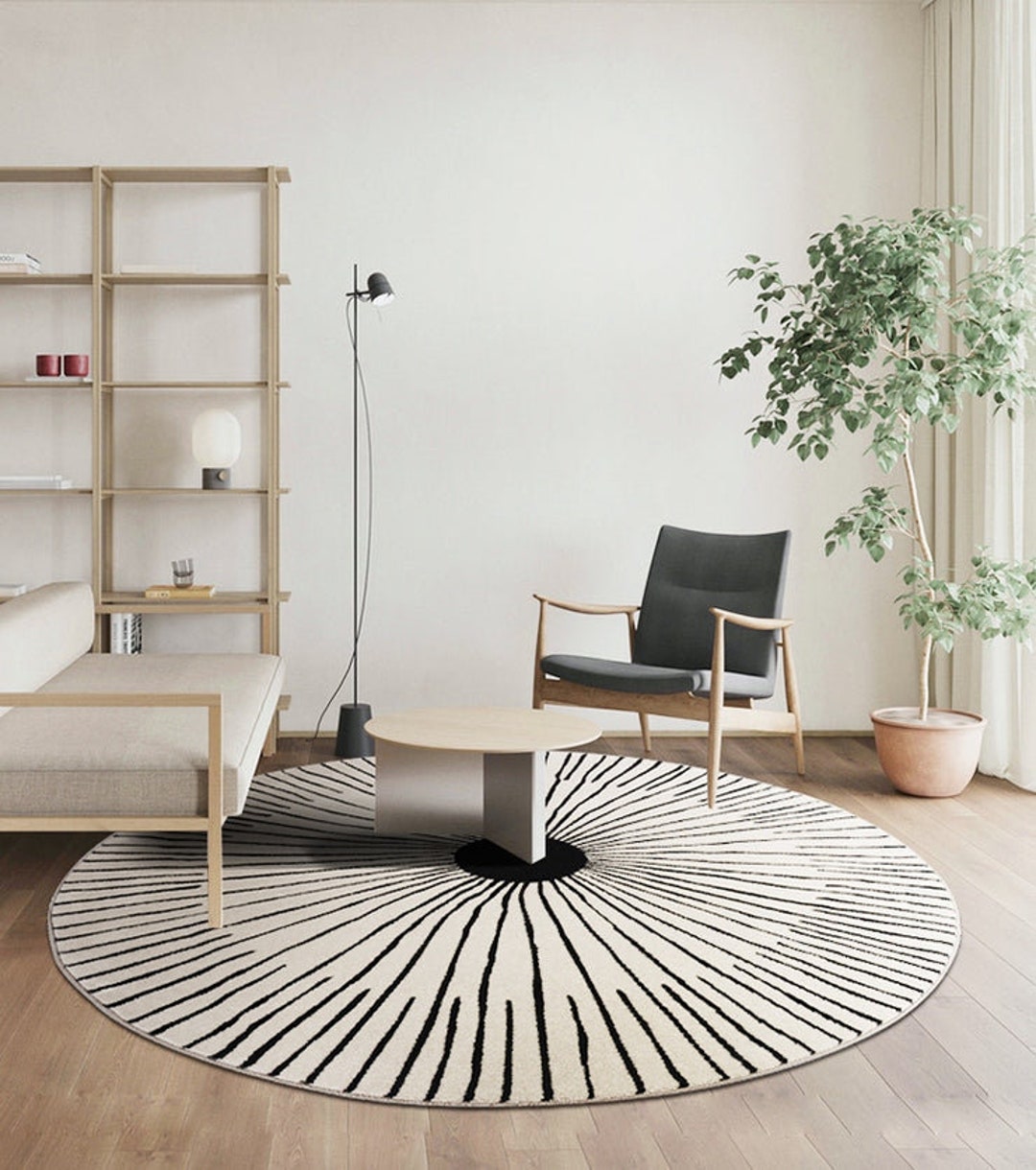 Luxury Round Exclusive Hand Tufted Rug, Cut Pile Rug, Wool Round Rug ...
