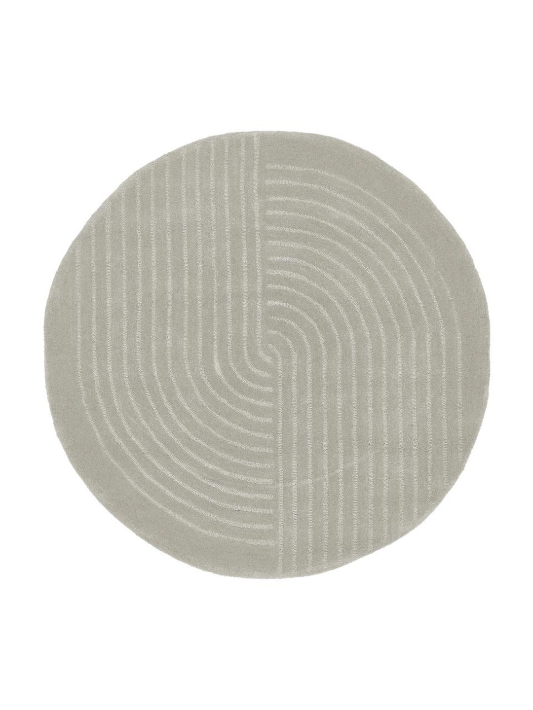 Luxury Round Exclusive Hand Tufted Rug, Loop-cut Pile Rug, Wool Round ...