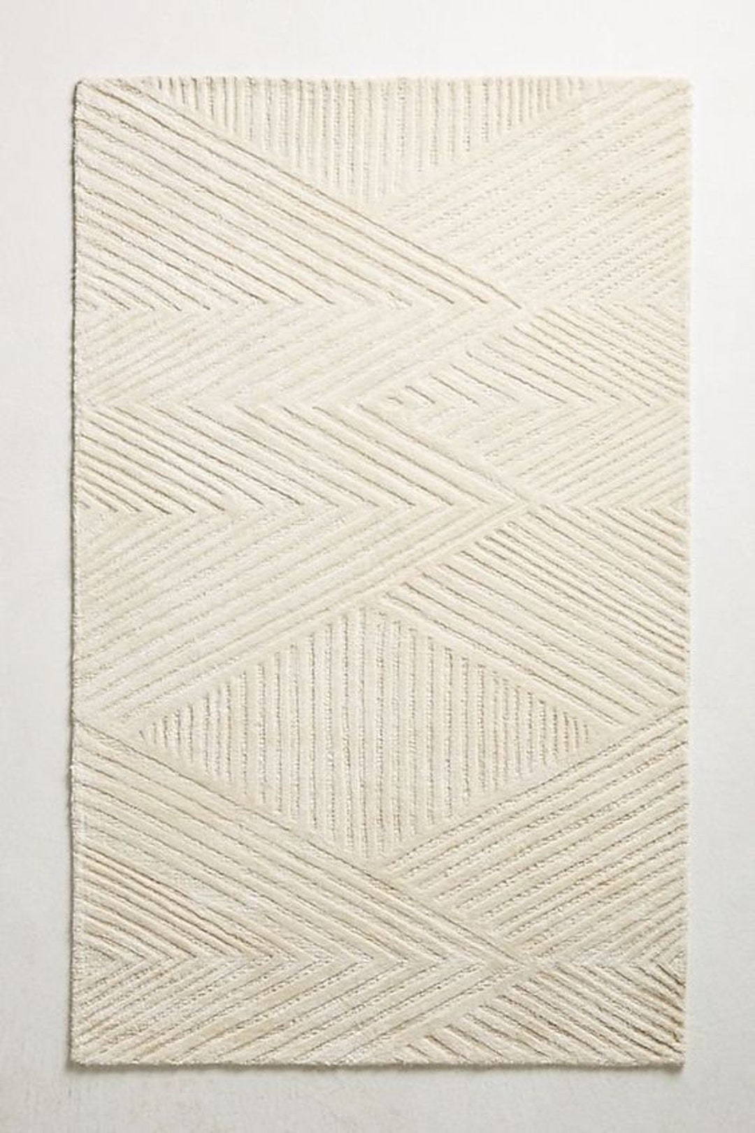 Luxury Modern Handtufted Rug, Loop-cut Rug, Zig-zag Rug, Woolen Rugs ...