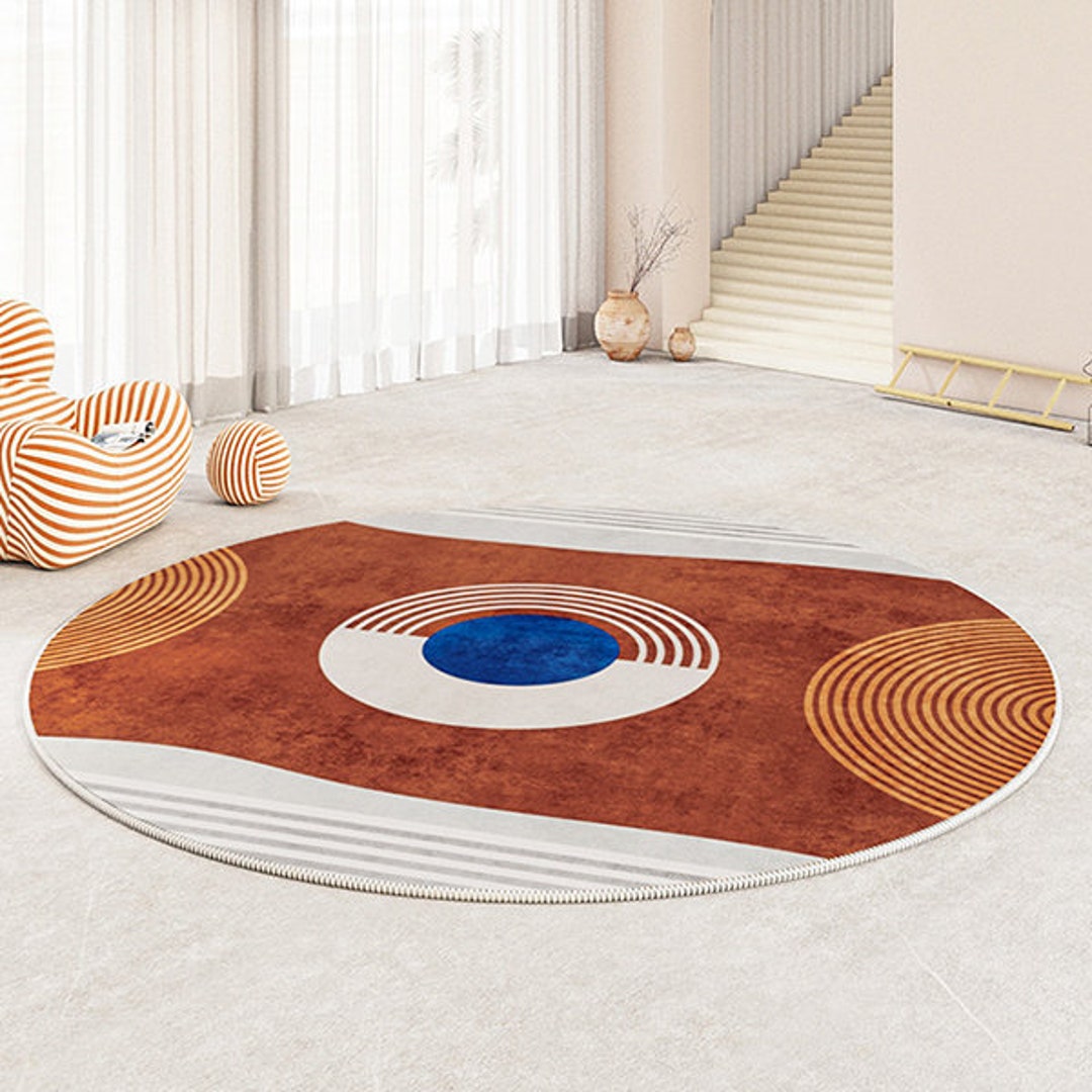 Luxury Round Handtufted Rug, All Cut Rug, Wool Round Rug, Woolen Rugs ...