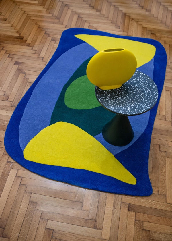 Luxury Irregular Hand Tufted Rug,unique Rug,wool Cut Pile Rug,abstract ...