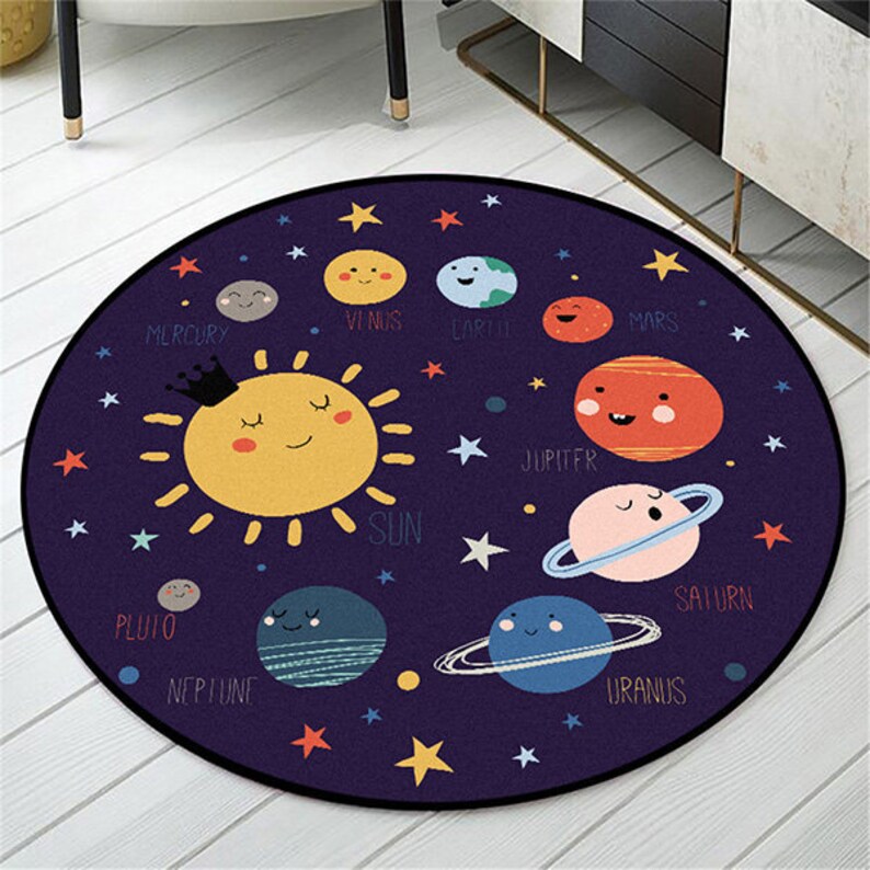 Luxury Kids Round Handtufted Rug All Cut Rug,wool Round Rug,high-low ...