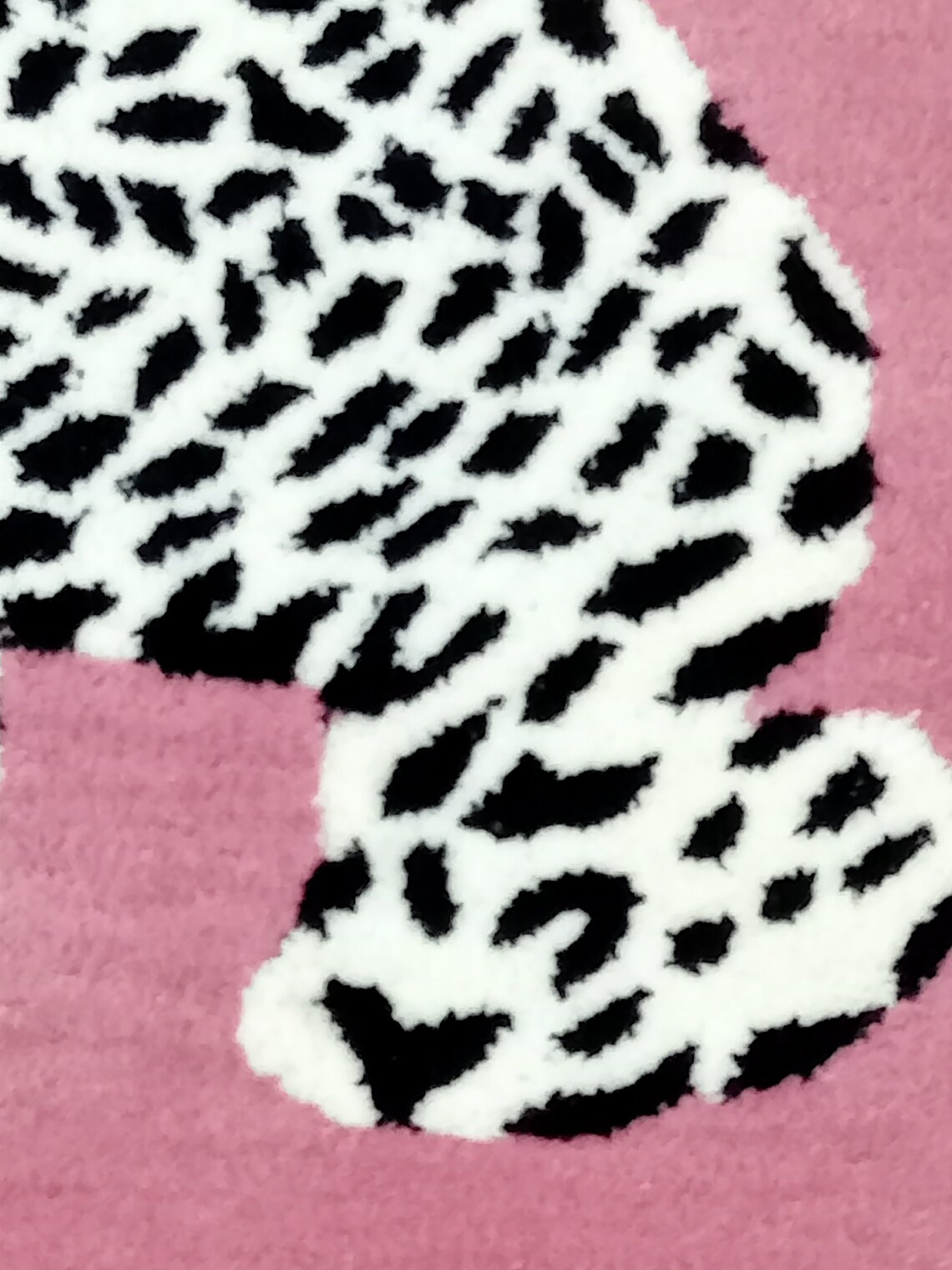 Pink Leopard Rug,hand Tufted Rug.leopard Print Rug. Pink Leopard Rug ...