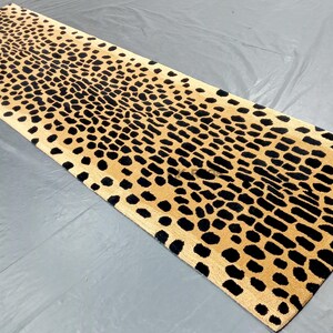 Leopard Skin Runner Rug, Leopard Runner Rug,hand Tufted Rug.leopard ...