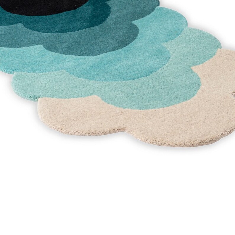 Orla Kiely Runner Rug, Shaped Runner Rug,hand Tufted Rug.floral Runner ...